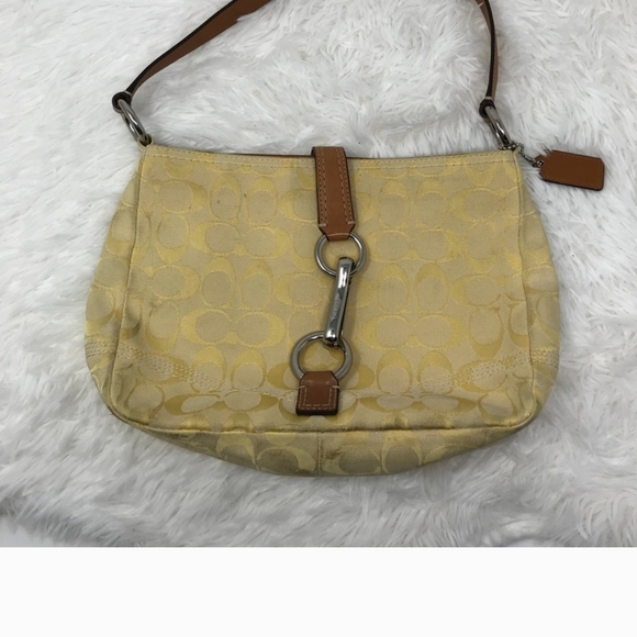 Coach | Bags | Coach Yellow And Tan Shoulder Bag | Poshmark